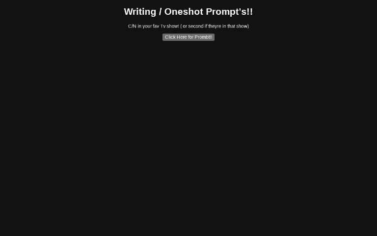 Writing / Oneshot Prompt's!! ― Perchance Generator