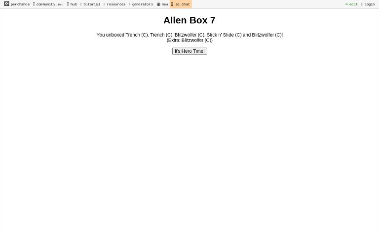 Alien Box 7 ― Perchance Generator