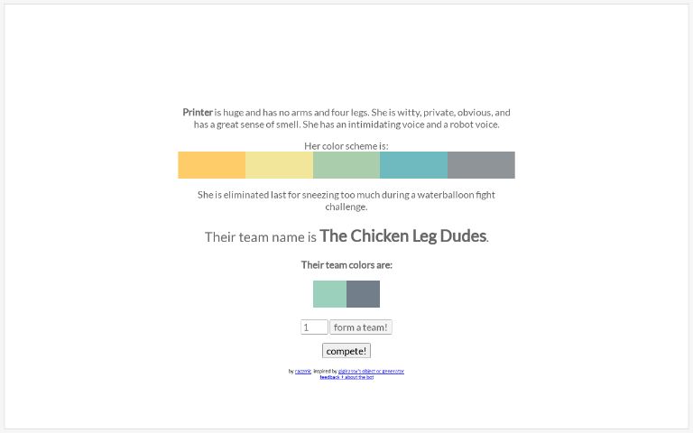 Object Show Character Generator