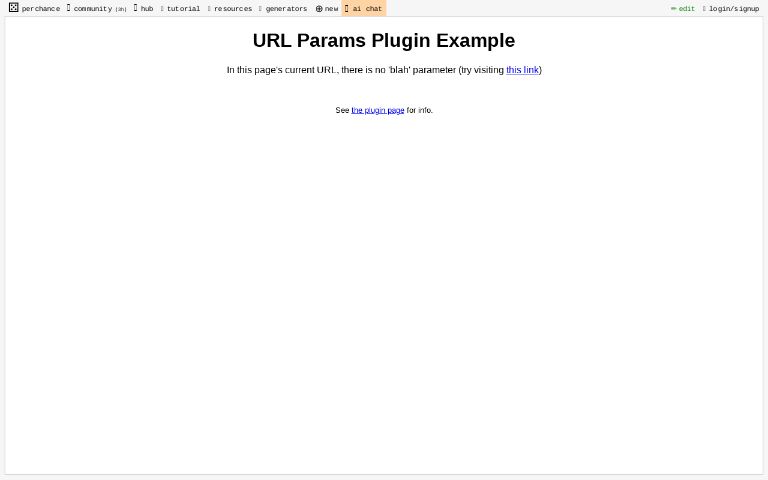 URL Params Plugin Example