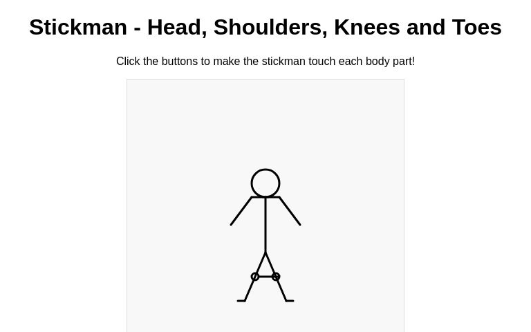 Stickman - Head, Shoulders, Knees and Toes ― Perchance Generator