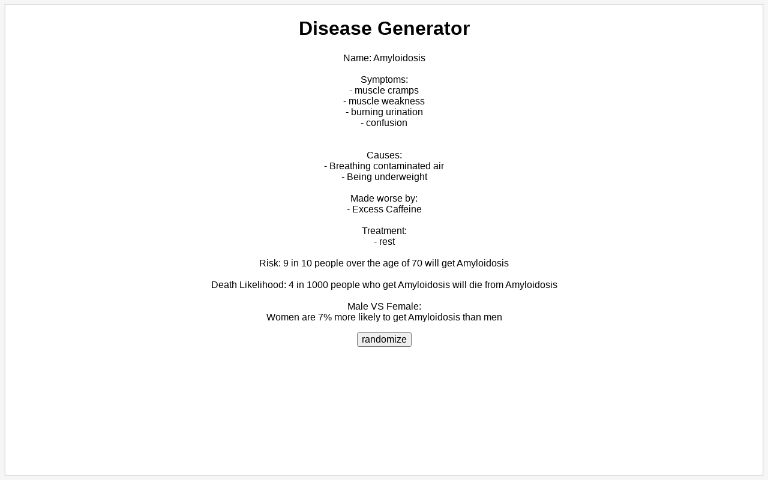 Disease Generator