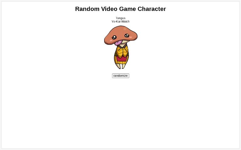 Random Video Game Character ― Perchance Generator