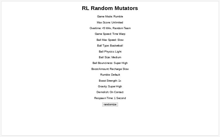 RL Random Mutators ― Perchance Generator