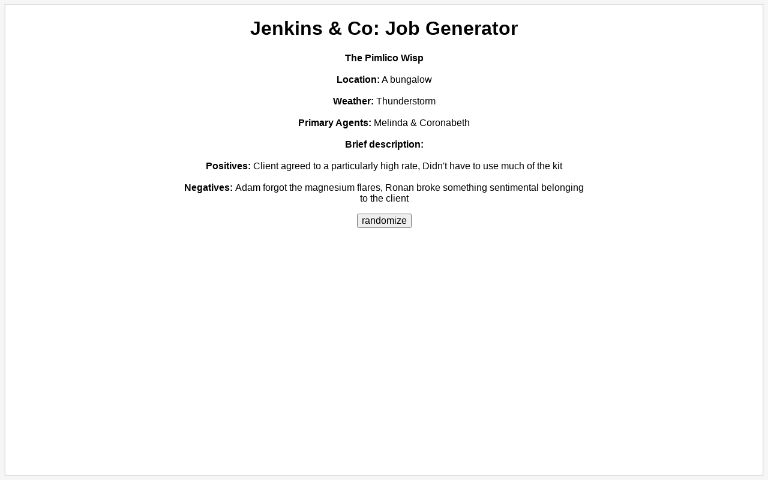 Jenkins & Co: Job Generator