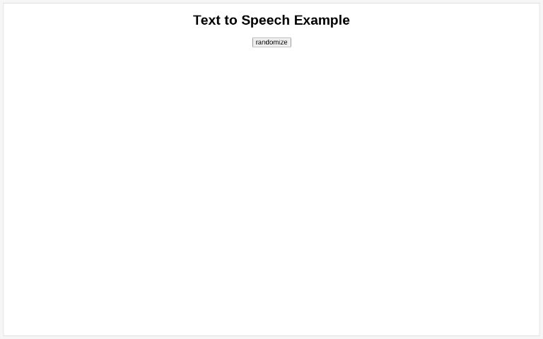 Text to Speech Example ― Perchance Generator