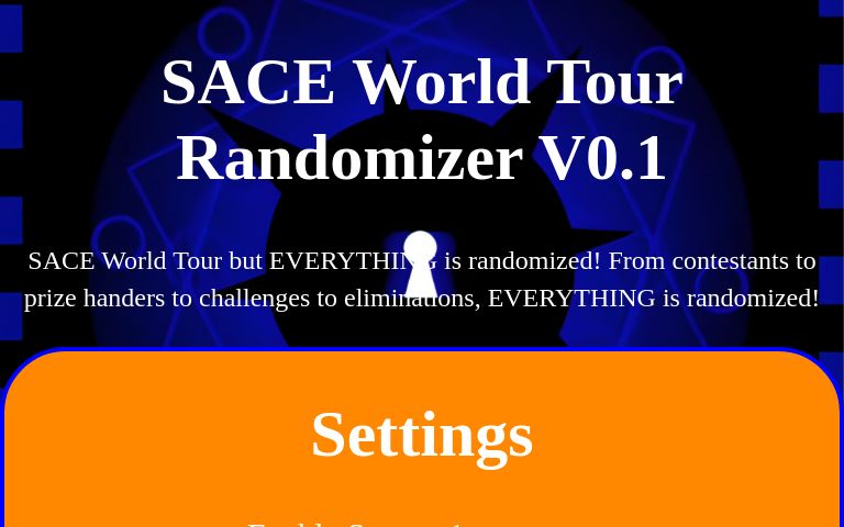 SACE World Tour Randomizer V0.1 ― Perchance Generator