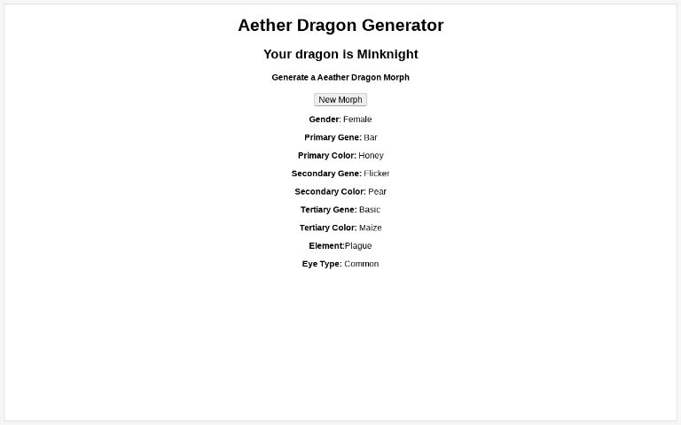 Aether Dragon Generator