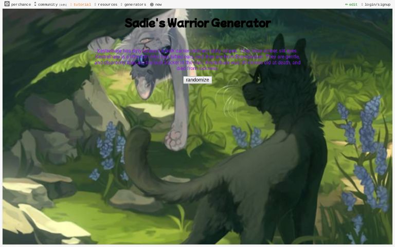 Sadie's Warrior Generator