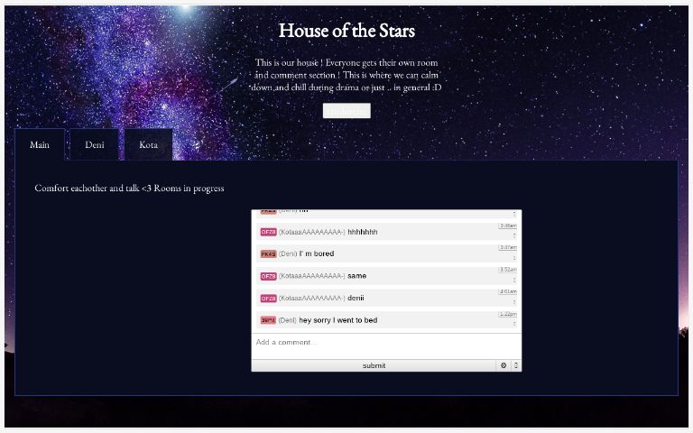 House of the Stars ― Perchance Generator