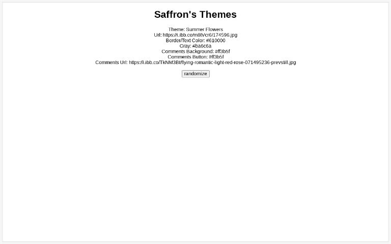 Saffron's Themes ― Perchance Generator