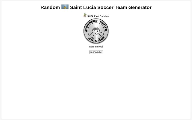 Random Saint Lucia Soccer Team Generator