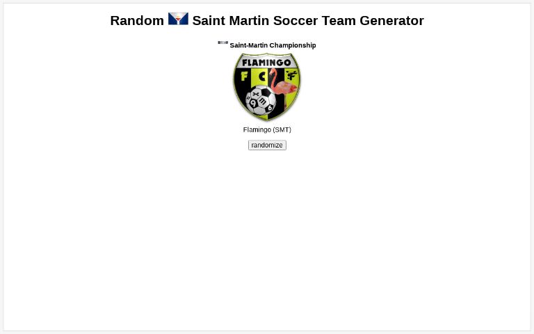Random Saint Martin Soccer Team Generator