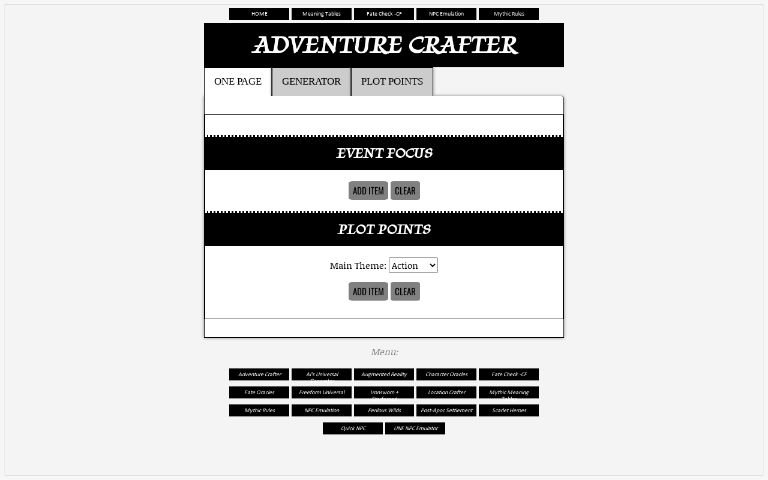 Adventure Crafter ― Perchance Generator