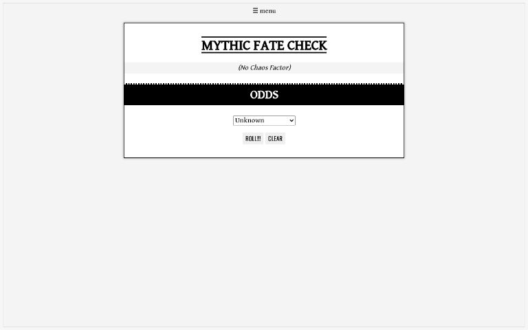 Mythic Fate Check ― Perchance Generator