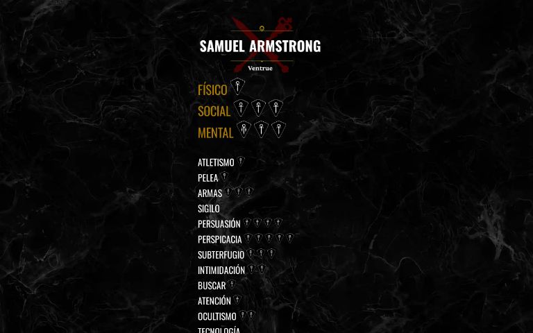 Samuel Armstrong - Ventrue ― Perchance Generator