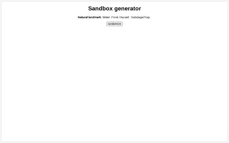Sandbox generator