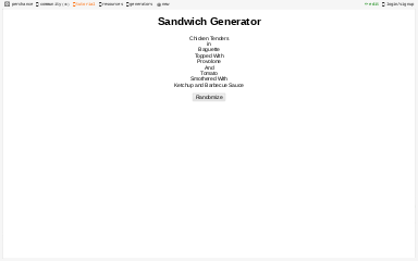 Sandwich Generator