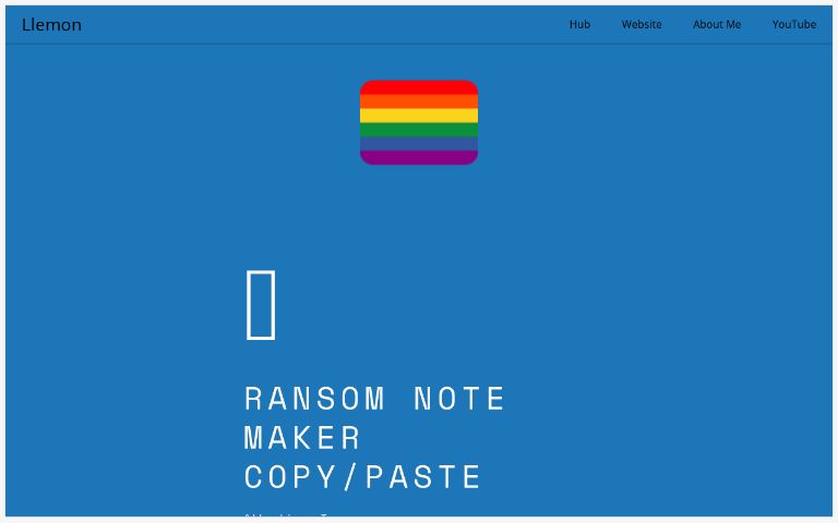 🥹RANSOM NOTE MAKER ― Perchance Generator