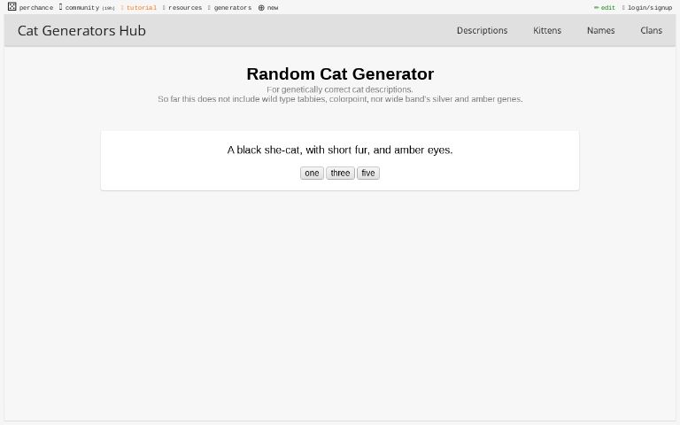Random Cat Generator