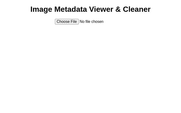 Image Metadata Viewer & Cleaner ― Perchance Generator