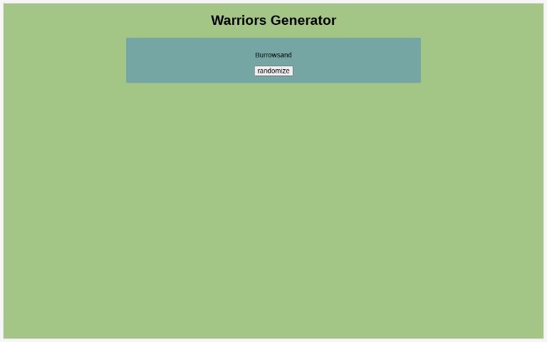 Warriors Generator