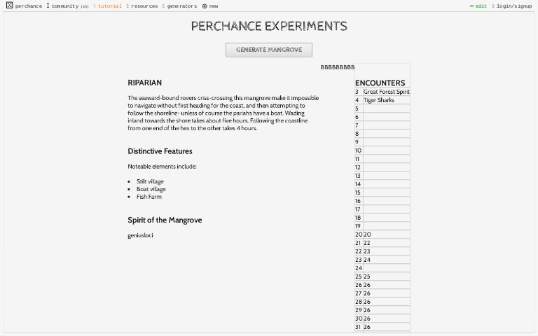 PERCHANCE EXPERIMENTS ― Perchance Generator