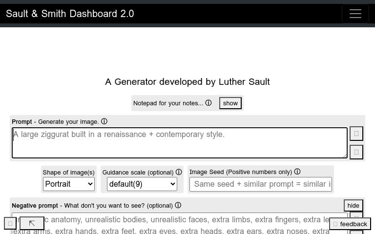 Sault & Smith Dashboard 2.0 ― Perchance Generator