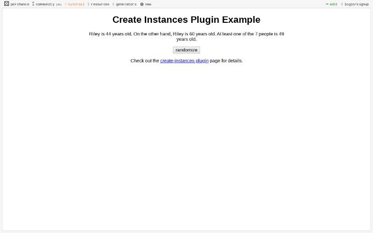 Create Instances Plugin Example