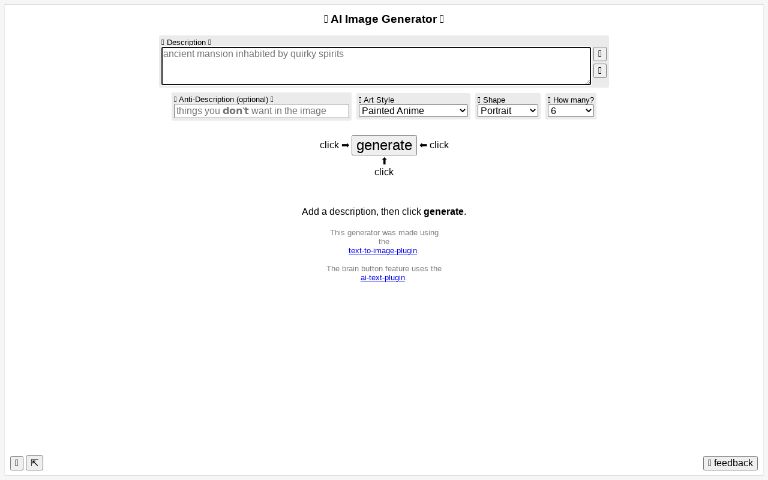 AI Image Generator (free, no sign-up, unlimited)