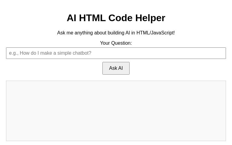 AI HTML Code Helper ― Perchance Generator