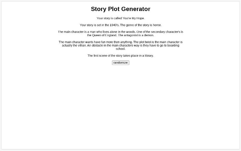 Story Plot Generator