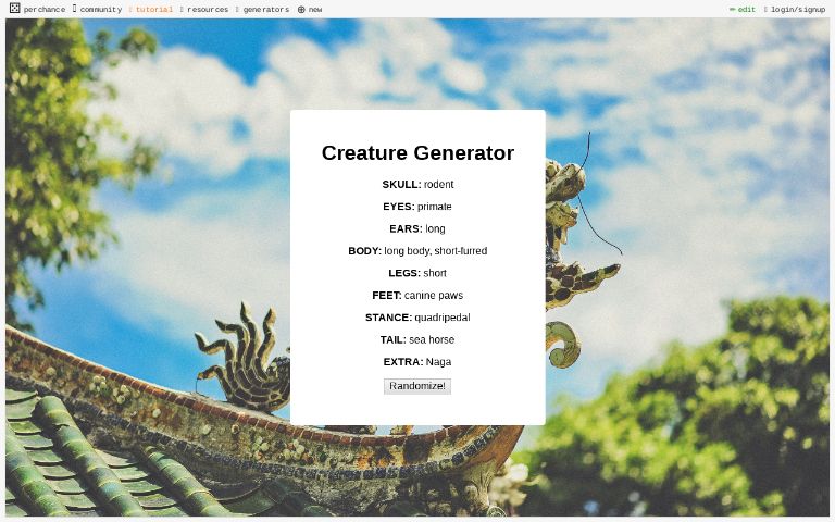 Creature Generator