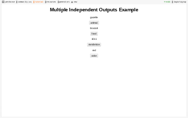 Multiple Independent Outputs Example ― Perchance Generator