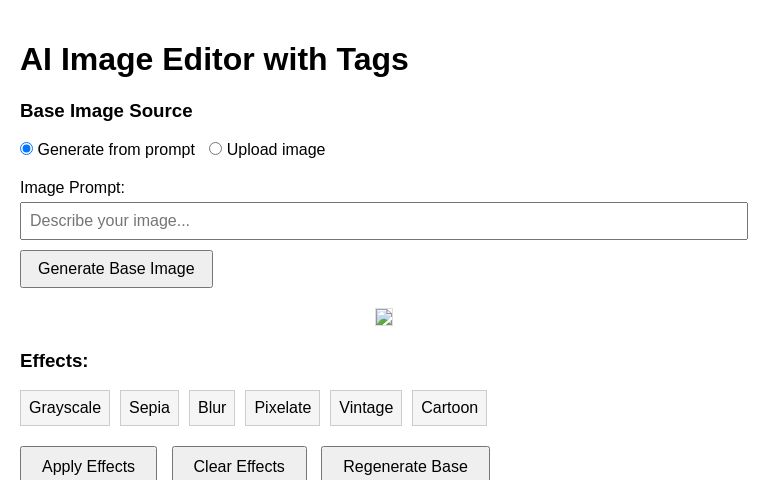 AI Image Editor with Tags ― Perchance Generator