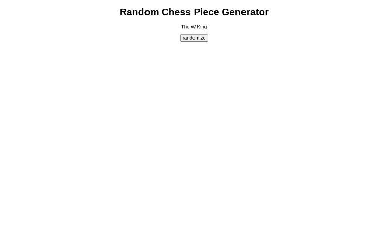 Random Chess Piece Generator