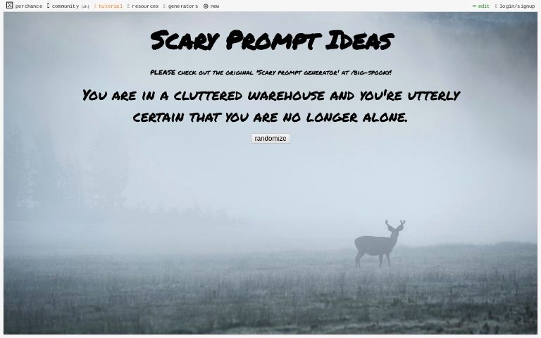 Scary Prompt Ideas ― Perchance Generator