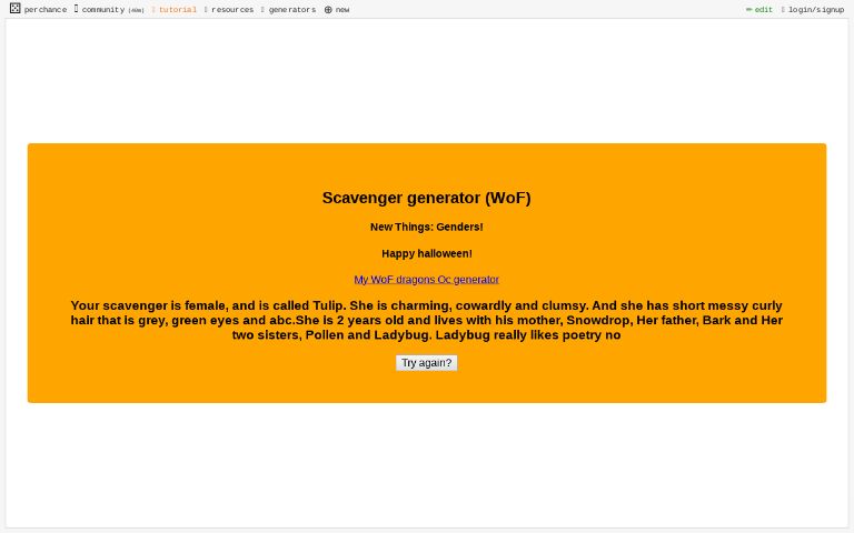 Scavenger generator (WoF)