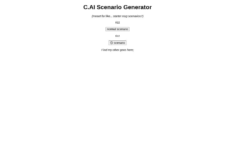 C.AI Scenario Generator