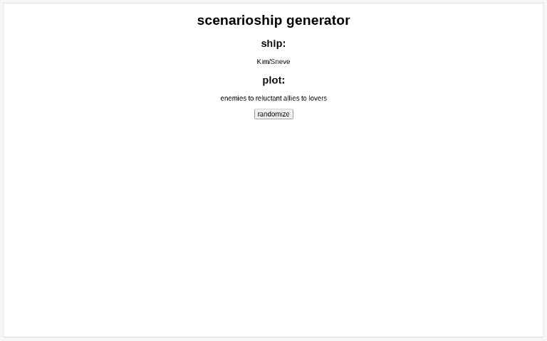 scenarioship generator