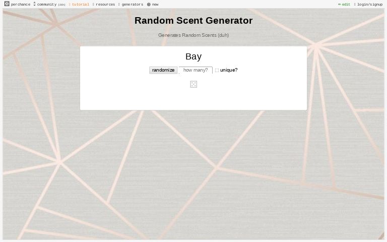 Random Scent Generator