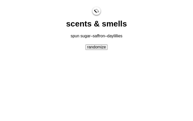 scents & smells ― Perchance Generator