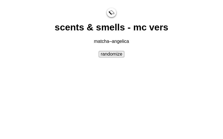 scents & smells - mc vers ― Perchance Generator