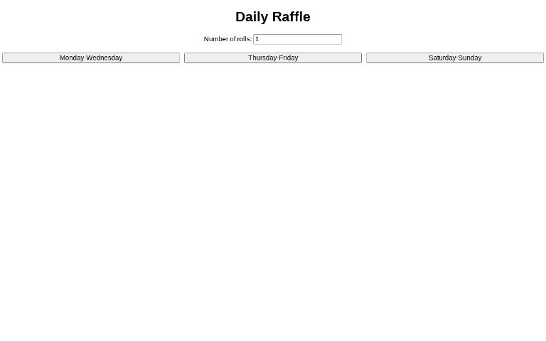 Daily Raffle ― Perchance Generator