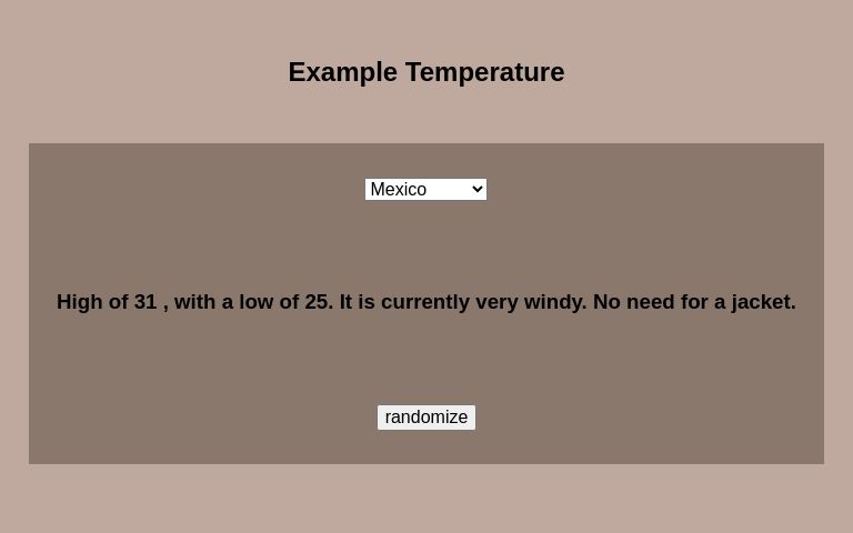 Example Temperature ― Perchance Generator