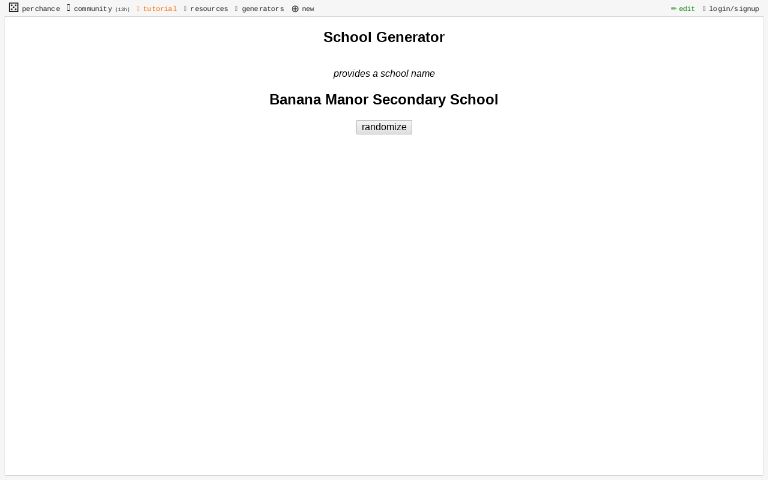 School Generator