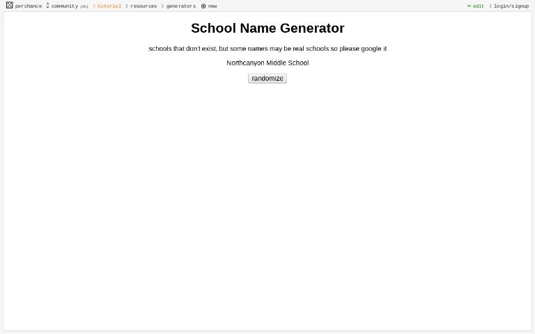 School Name Generator