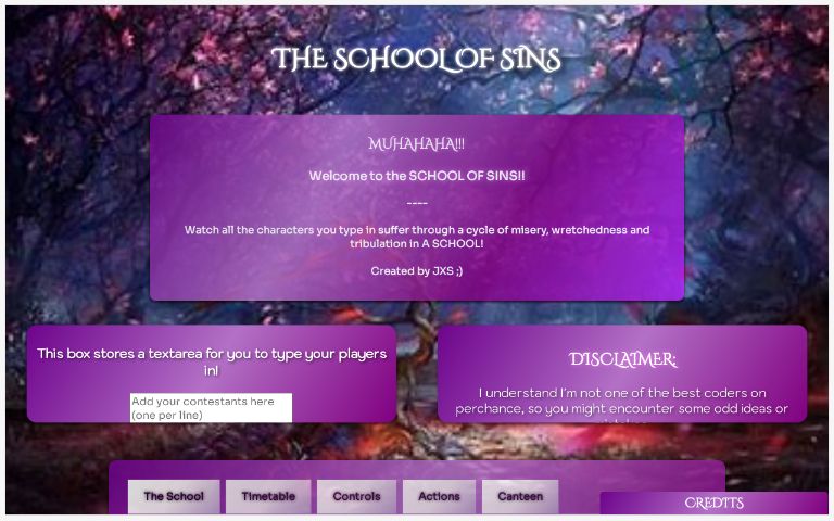 The School Of Sins V21 ― Perchance Generator