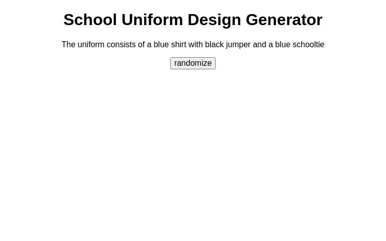 School Uniform Design Generator