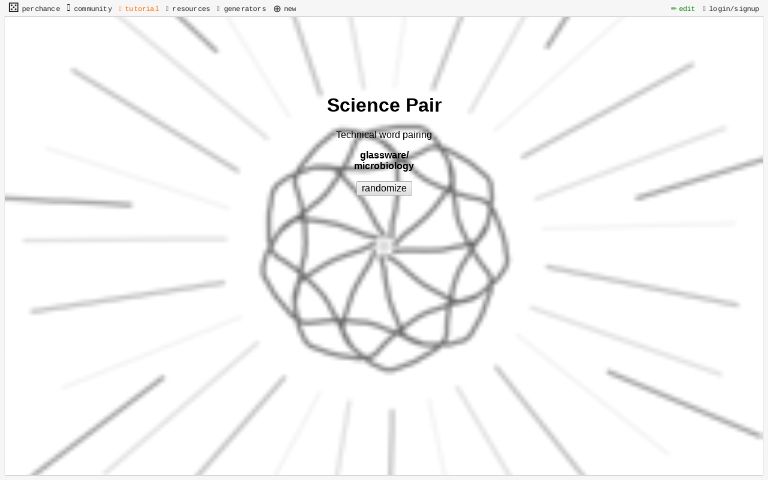 Science Pair ― Perchance Generator